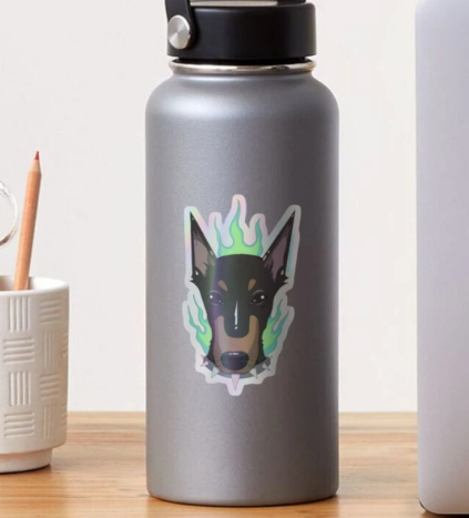 Holographic Jade Sticker | ERASEDWEEABOO